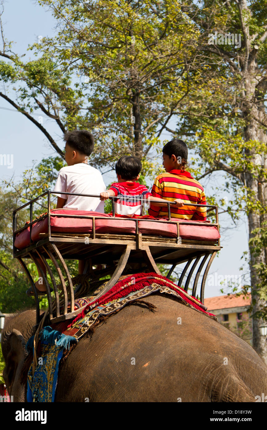 Children riding on an Elephant in Phnom Penh, Cambodia Stock Photo - Alamy