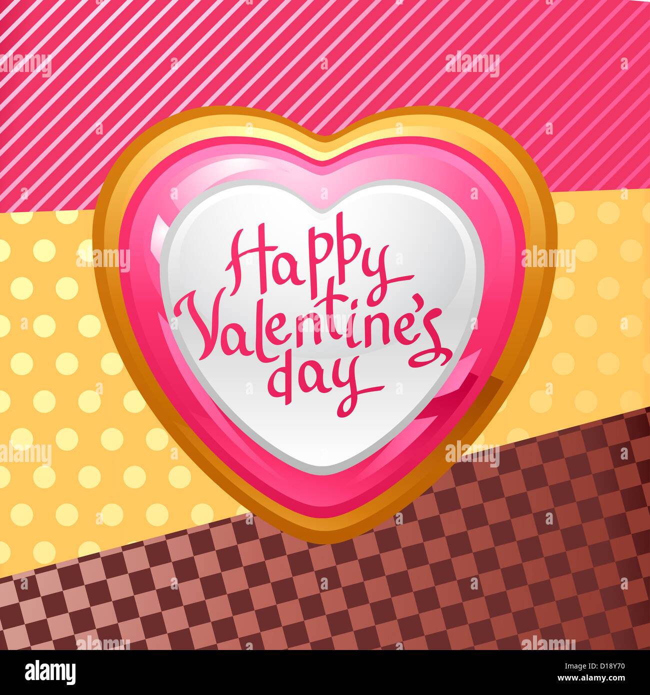 Valentine's Day background. Gift card and flayer Stock Photo - Alamy