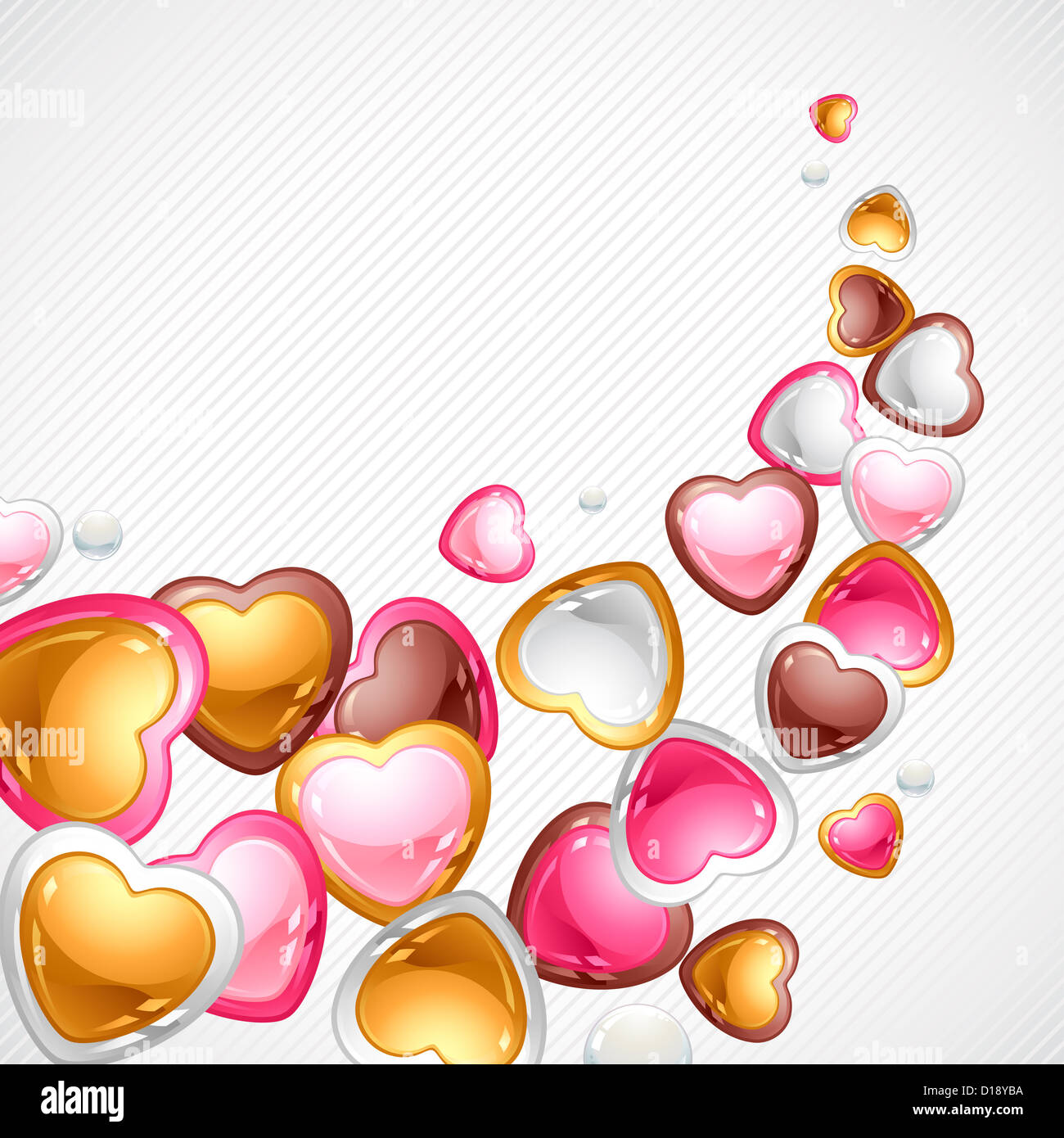 Valentine's Day background. Gift card and flayer Stock Photo - Alamy