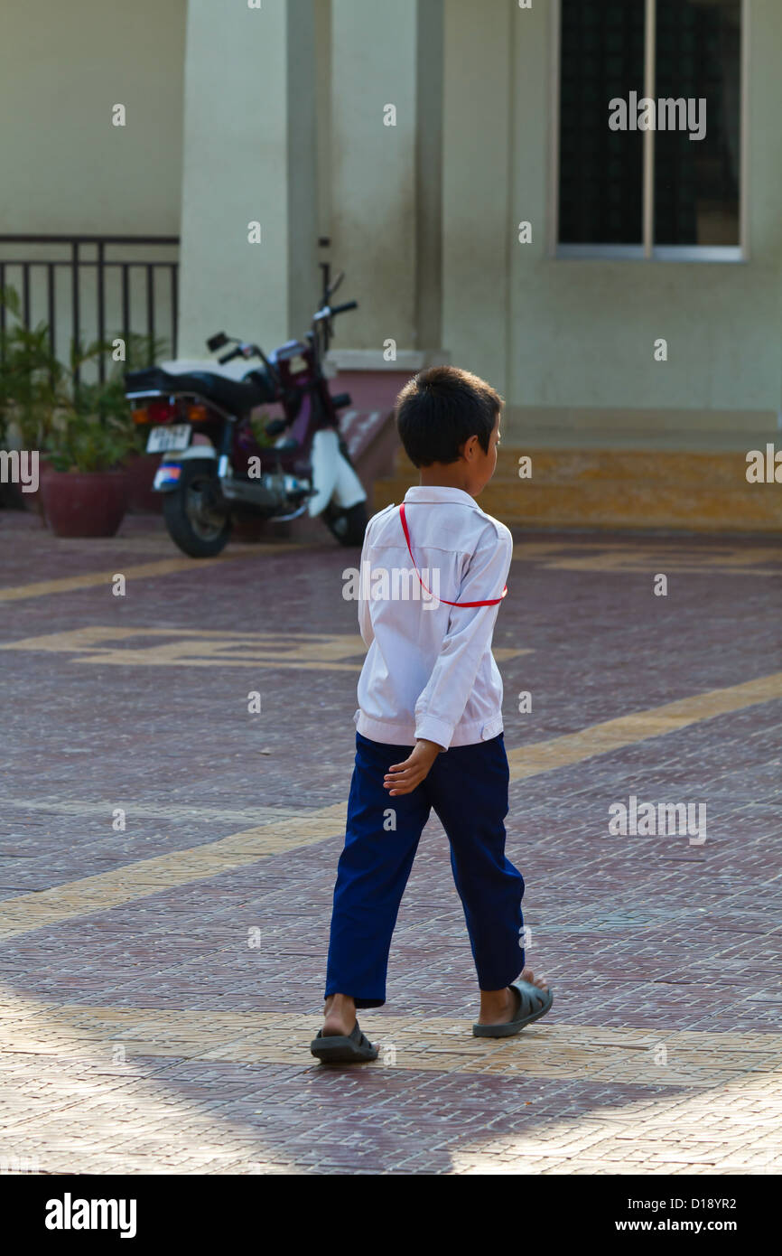 Little Boy walking in the Streets of Phnom Penh, Cambodia Stock Photo - Alamy