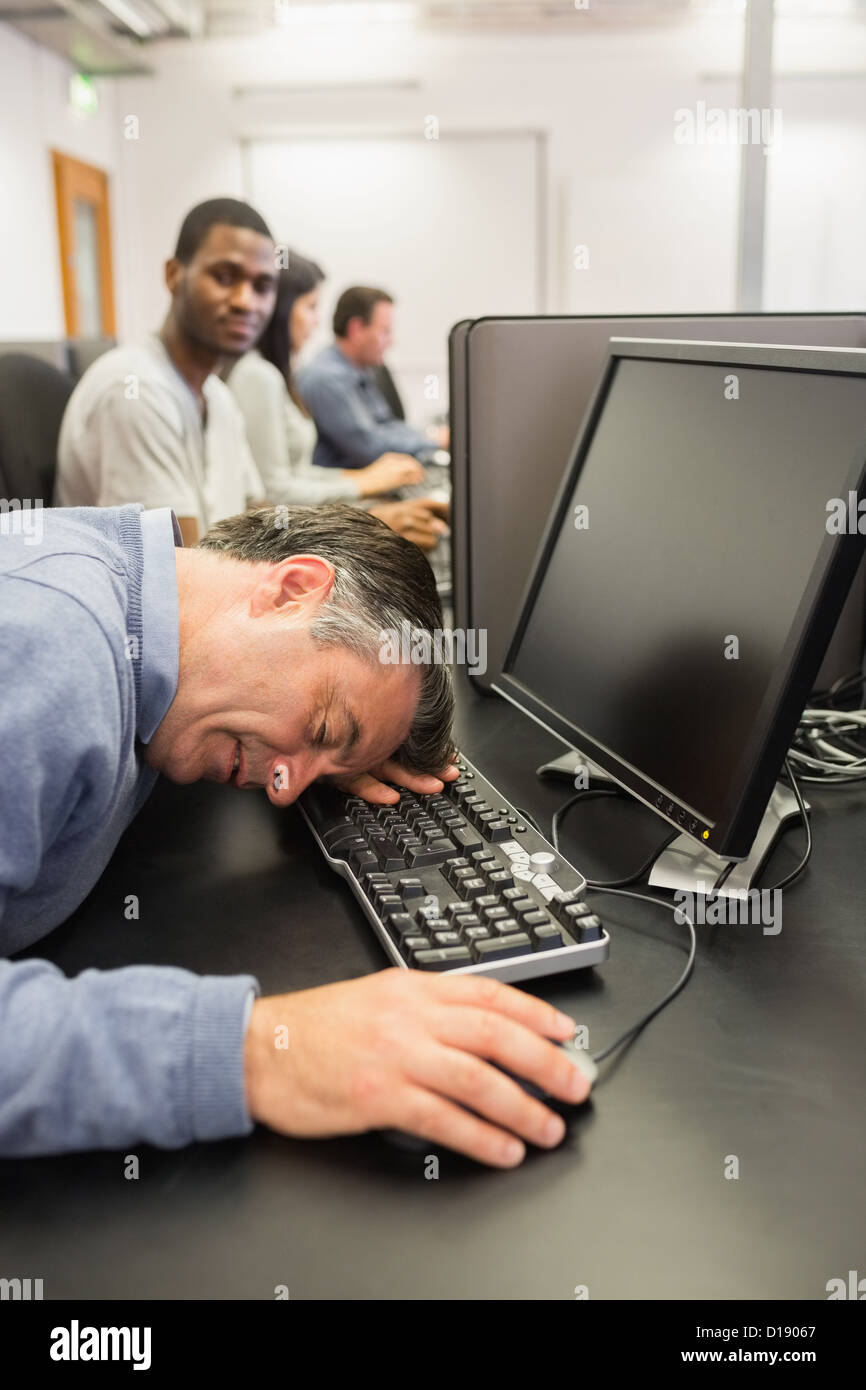 Mature man taking nap hi-res stock photography and images - Alamy