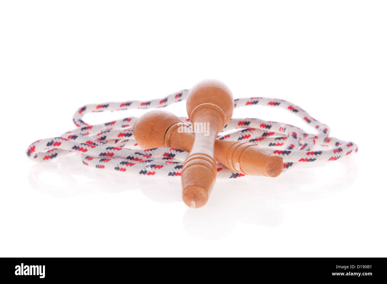 skipping or jump rope isolated on white background Stock Photo - Alamy