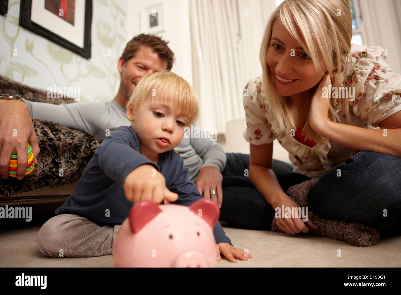 Father and son counting money hi-res stock photography and images - Alamy