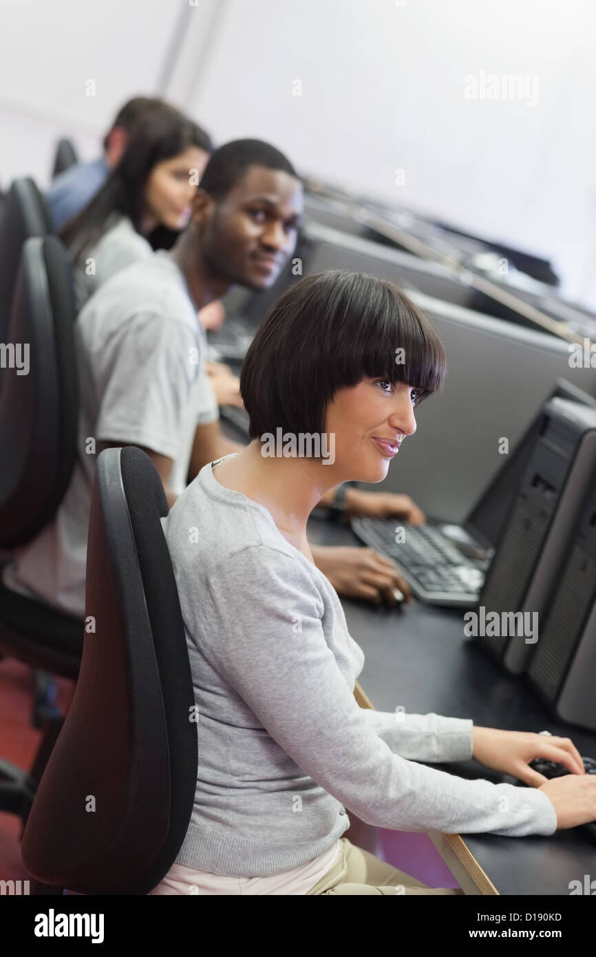 People in computer class Stock Photo - Alamy