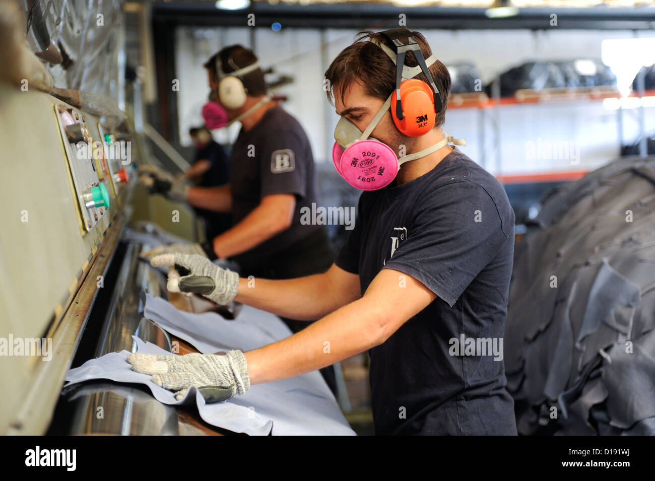 URUGUAY San Jose, tannery Bader production of leather from cow skin for ...