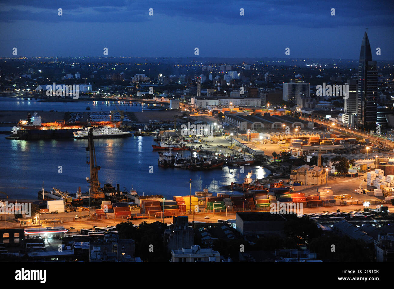 URUGUAY Montevideo view from Palacio Salvo at Plaza de Independencia to ...