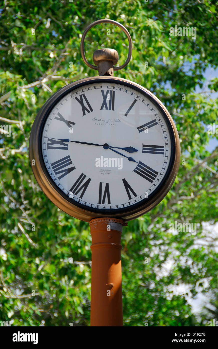 Clock in the historic mining town of Silver City, Idaho Stock Photo - Alamy