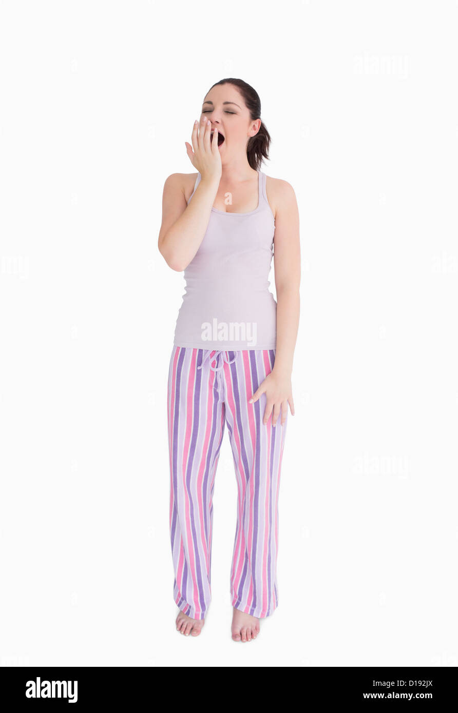 Female yawning Cut Out Stock Images & Pictures - Alamy