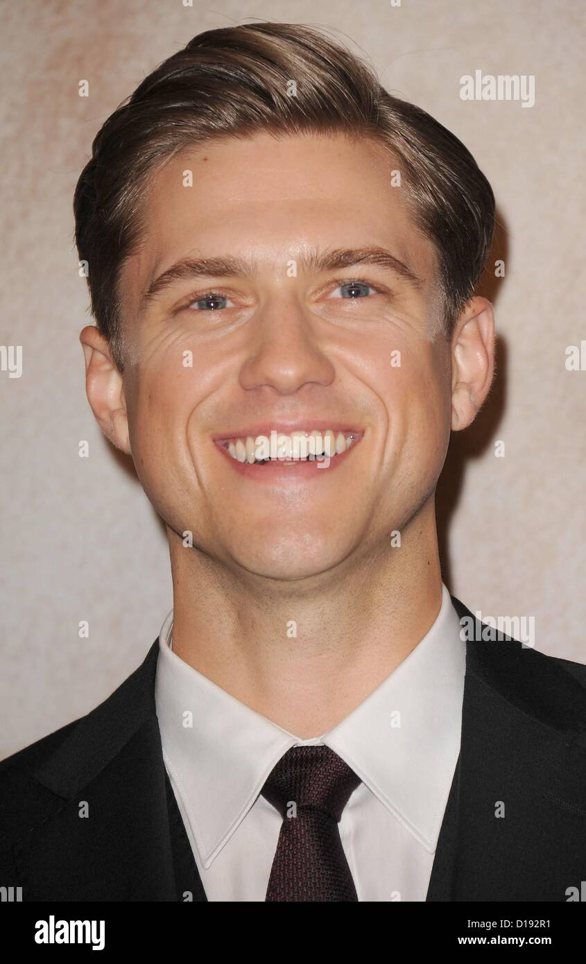 New York, USA. 10th December 2012. Aaron Tveit at arrivals for LES ...