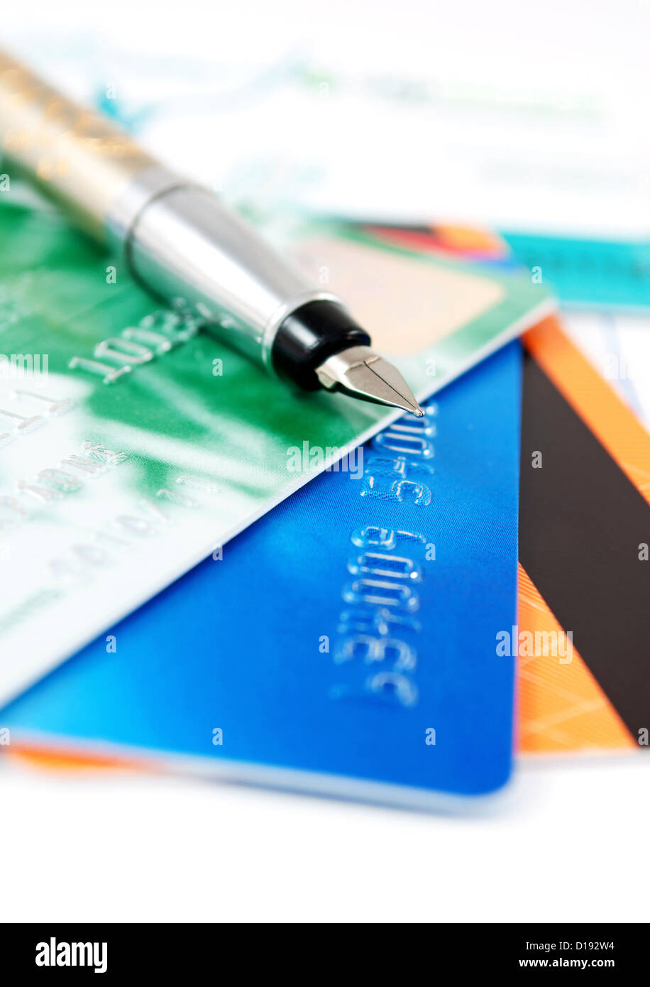 Fountain pen yellow blue hi-res stock photography and images - Alamy