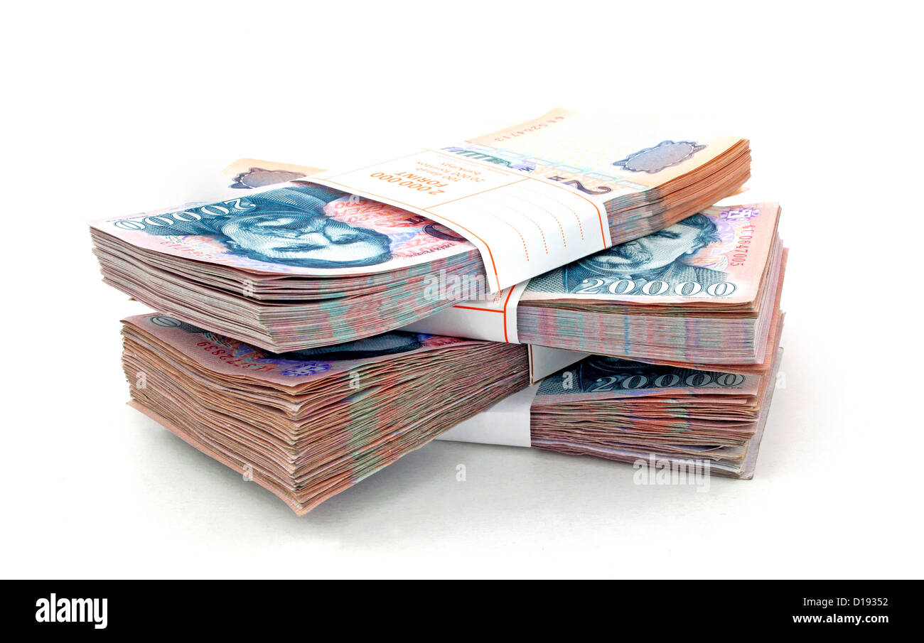 Stack of Hungarian Forint bills Stock Photo - Alamy