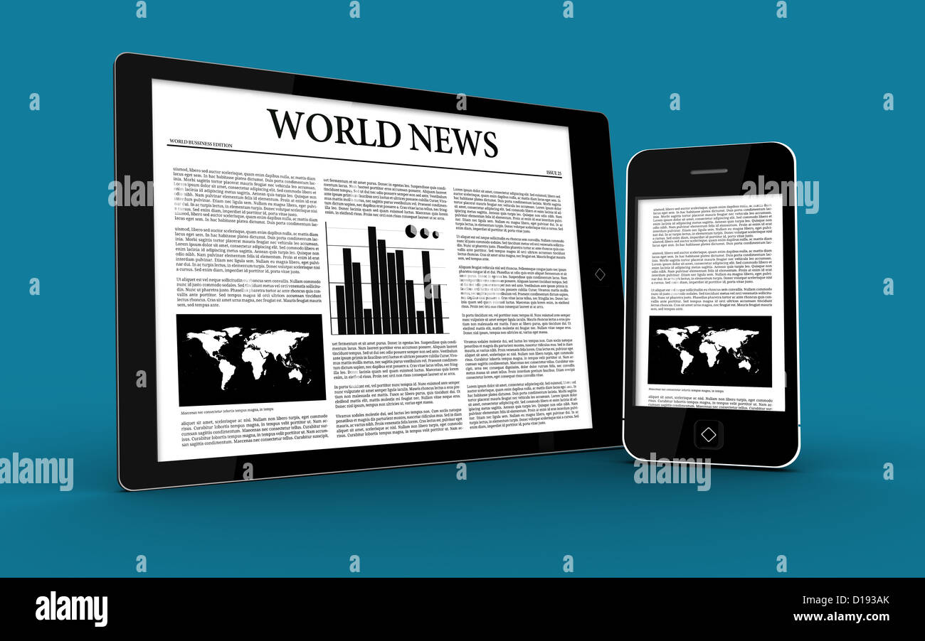 Digital news information hi-res stock photography and images - Alamy