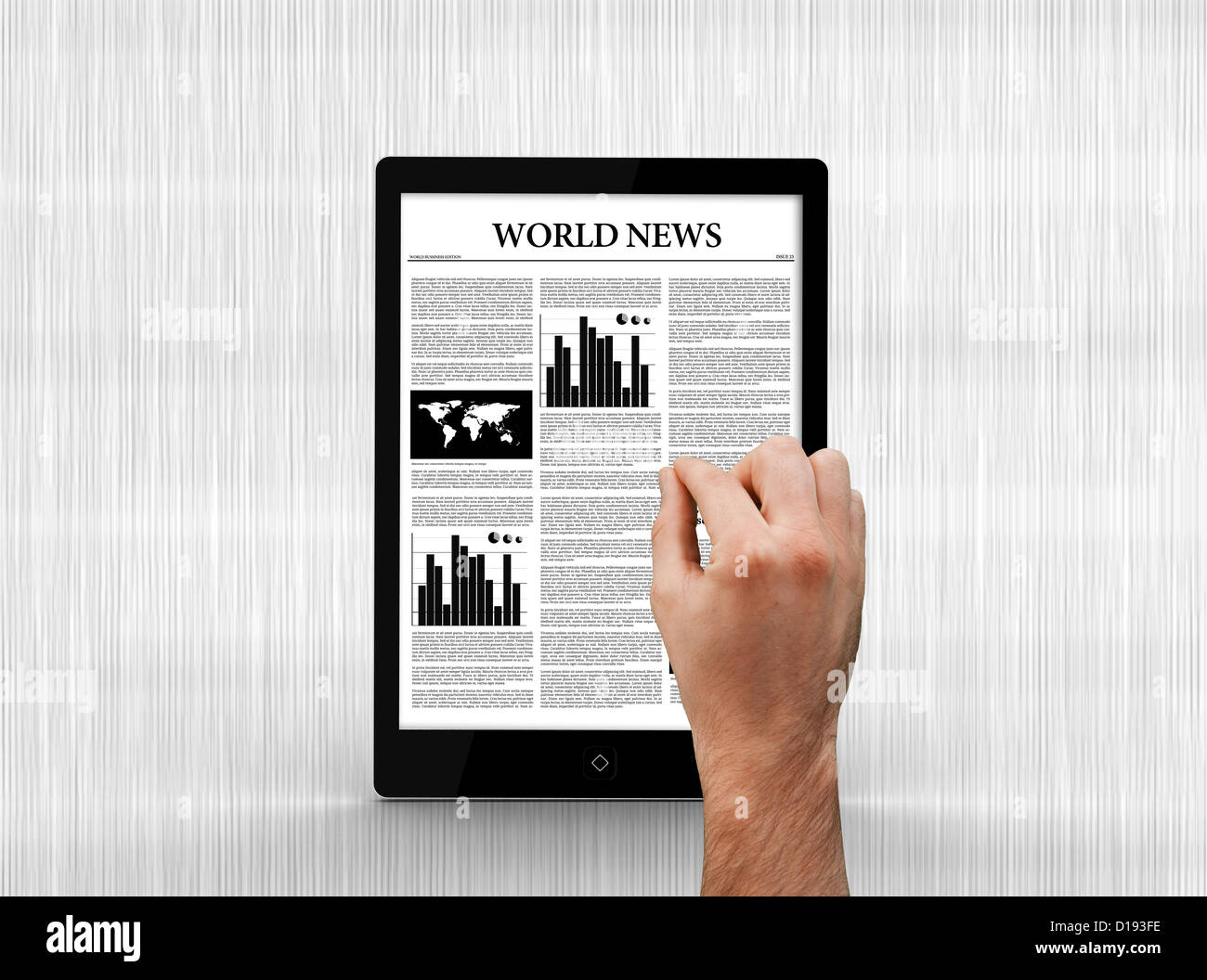 Hand scrolling through world hi-res stock photography and images - Alamy