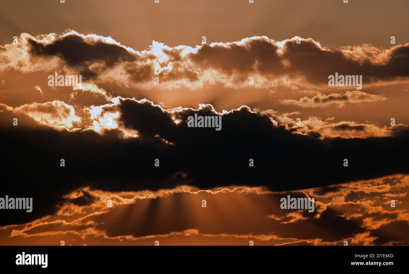 aerial photograph backlit clouds northern Nevada Stock Photo - Alamy