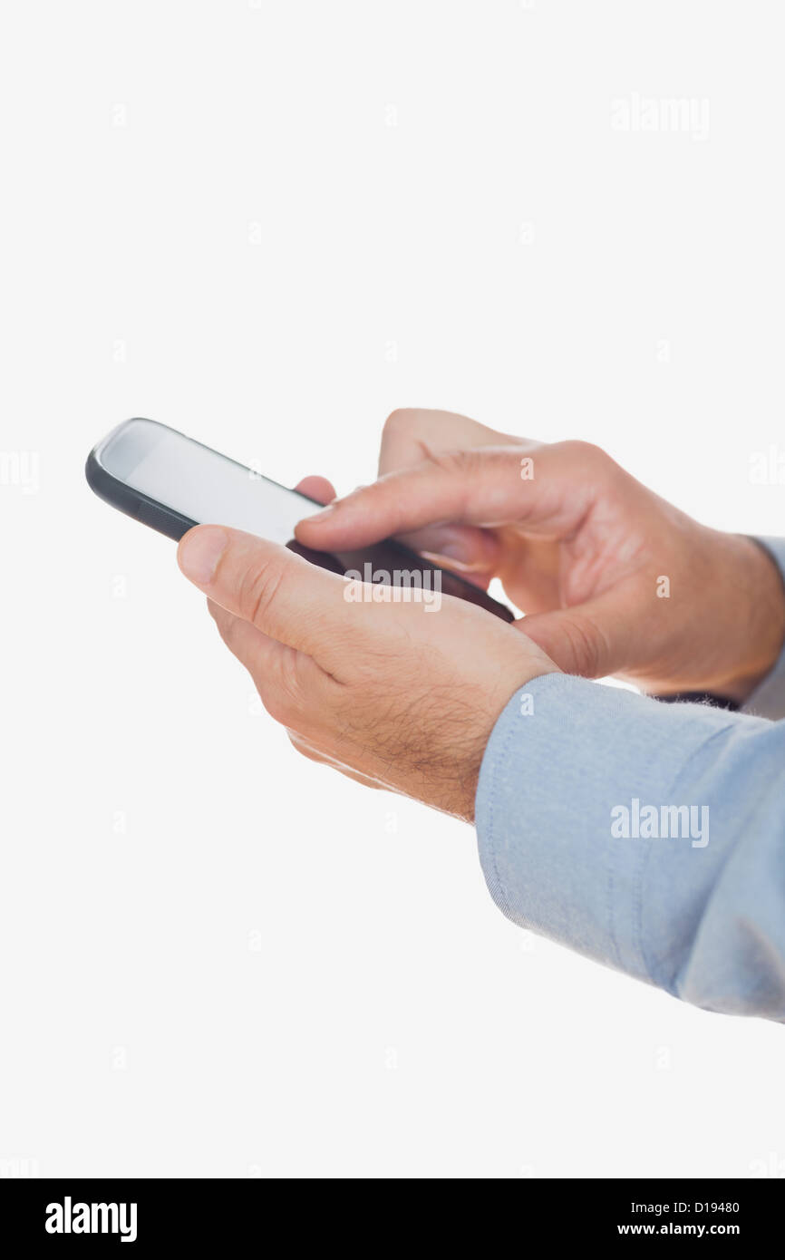 Hands using mobile phone Stock Photo - Alamy
