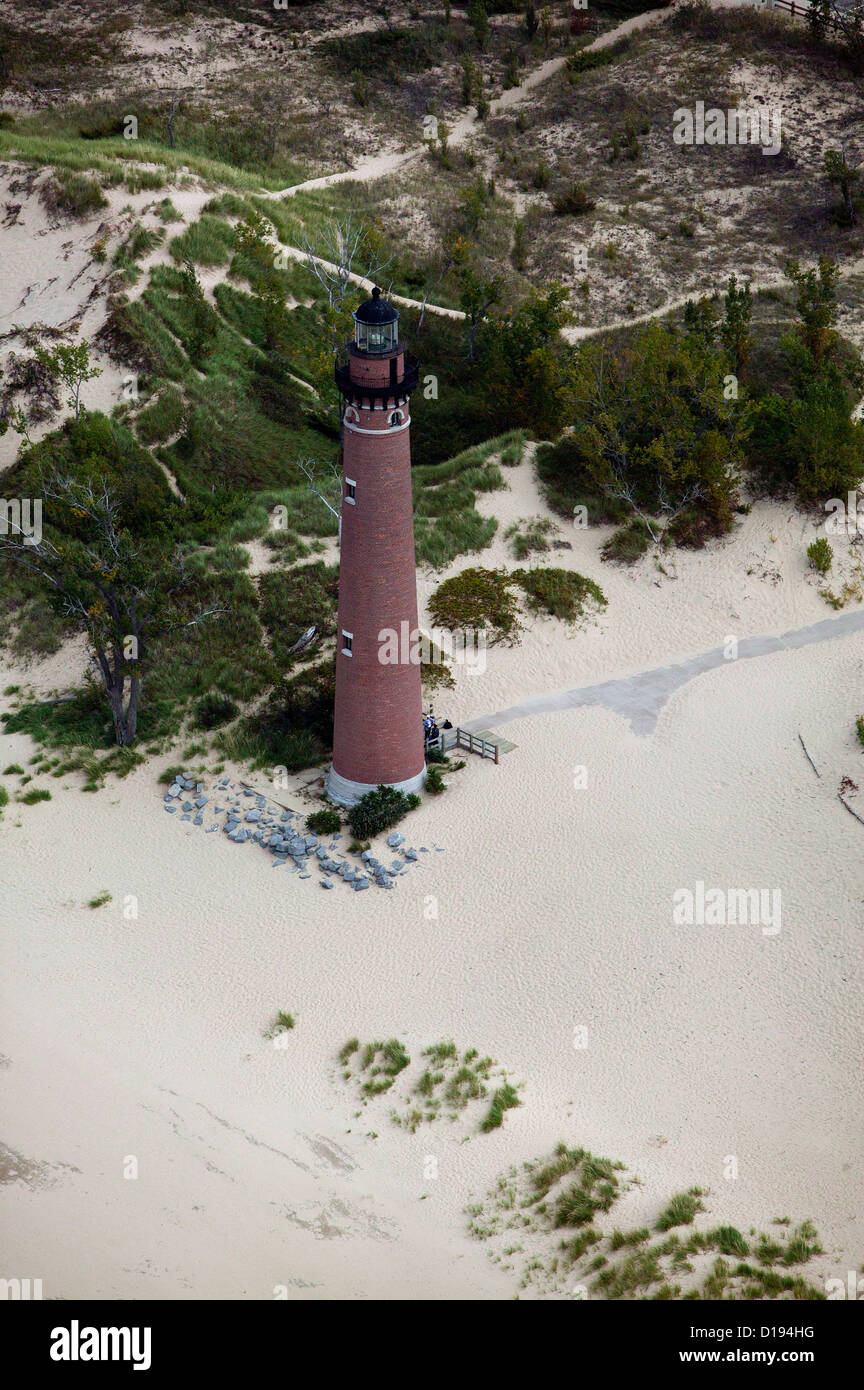 aerial photograph Little Sable Point Light lighthouse, Silver Lake ...