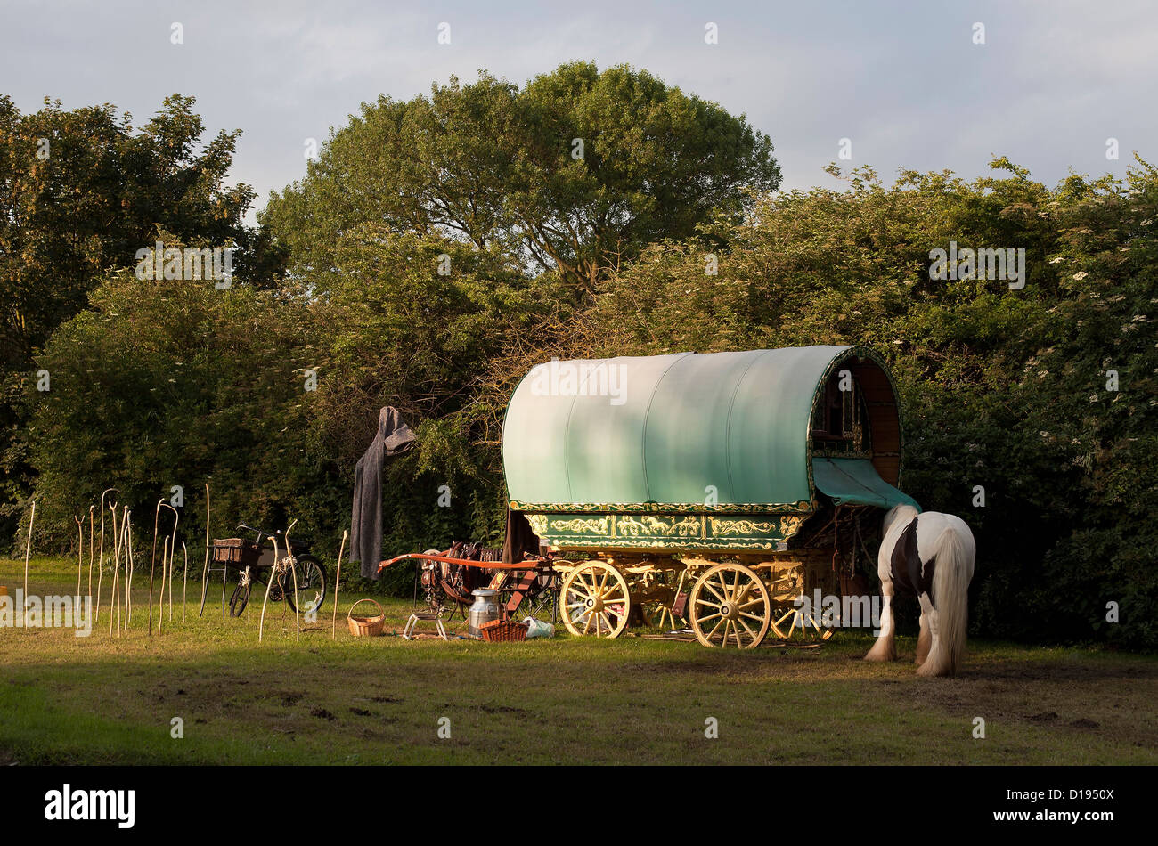 Gypsy wagon camping hi-res stock photography and images - Alamy