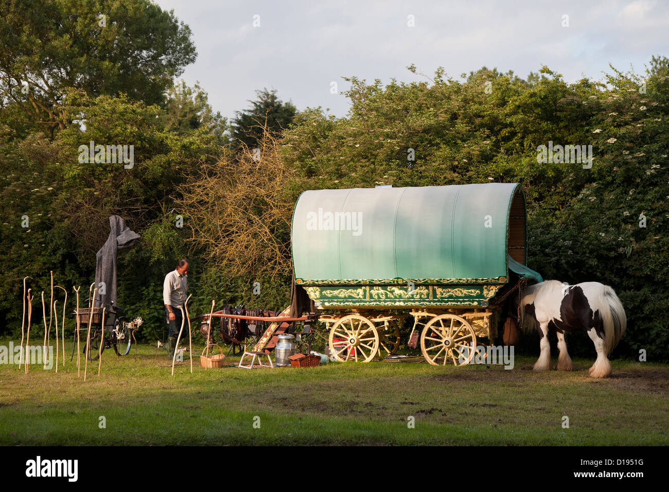 Gypsy wagon camping hi-res stock photography and images - Alamy