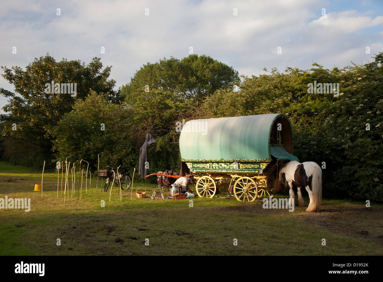 Gypsy wagon camping hi-res stock photography and images - Alamy