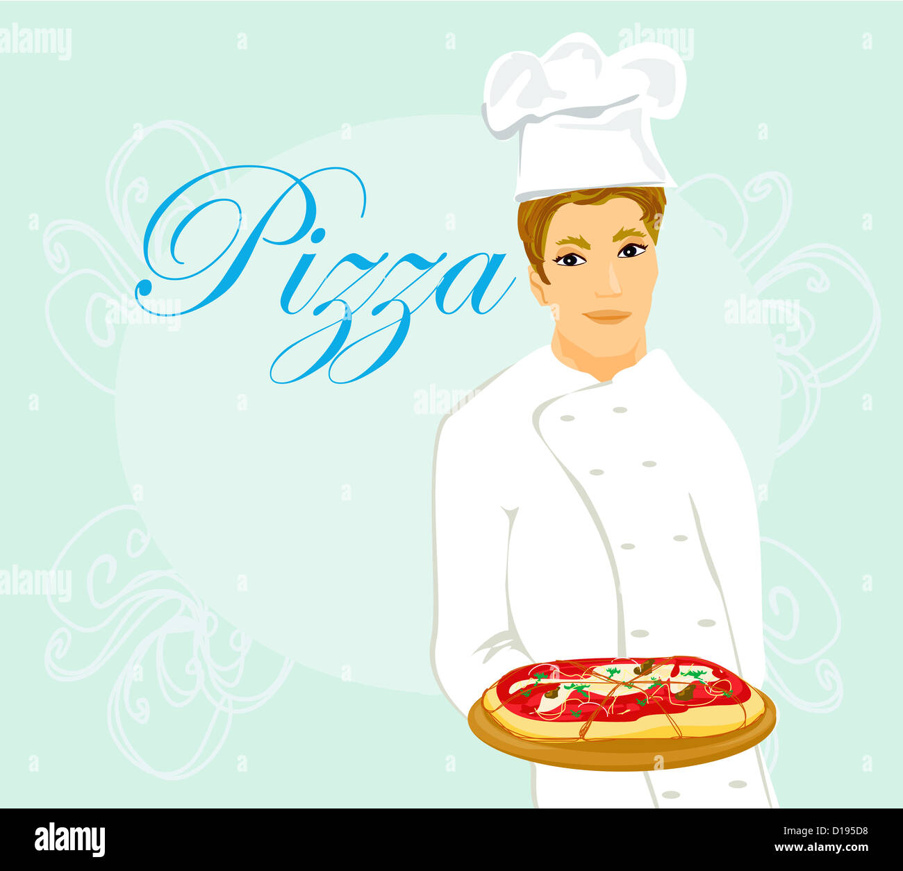 chef with pizza Stock Photo - Alamy