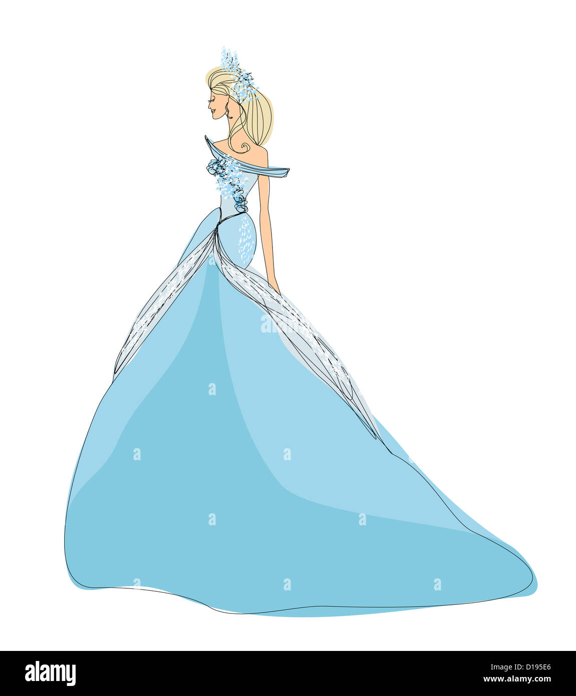 Beautiful princess - doodle Stock Photo - Alamy