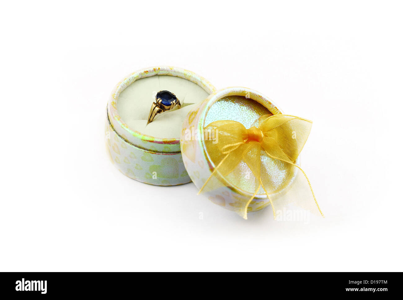 Ring inside present box Stock Photo - Alamy