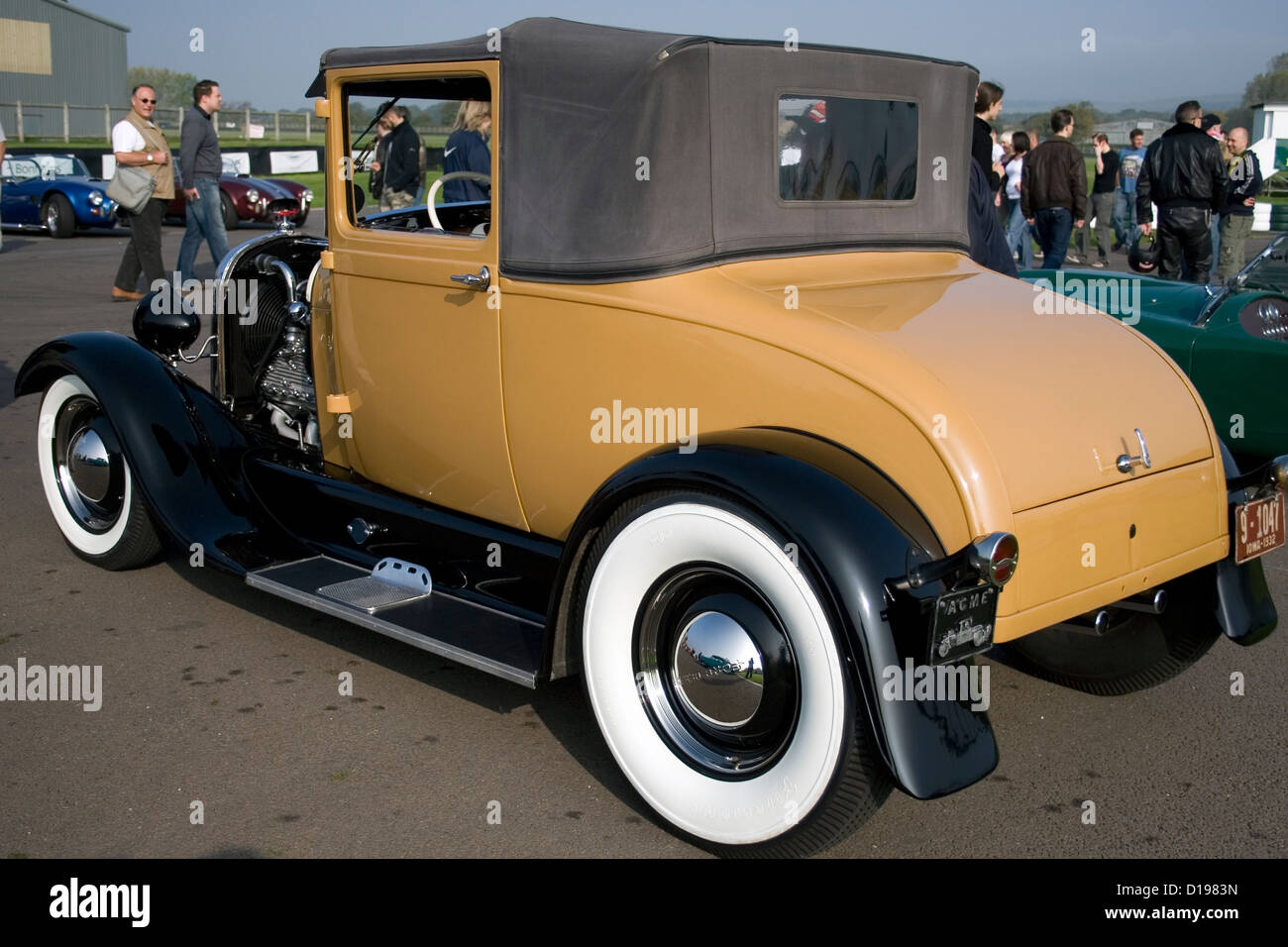 The rear of a vintage car parked at a classic car show Stock Photo - Alamy