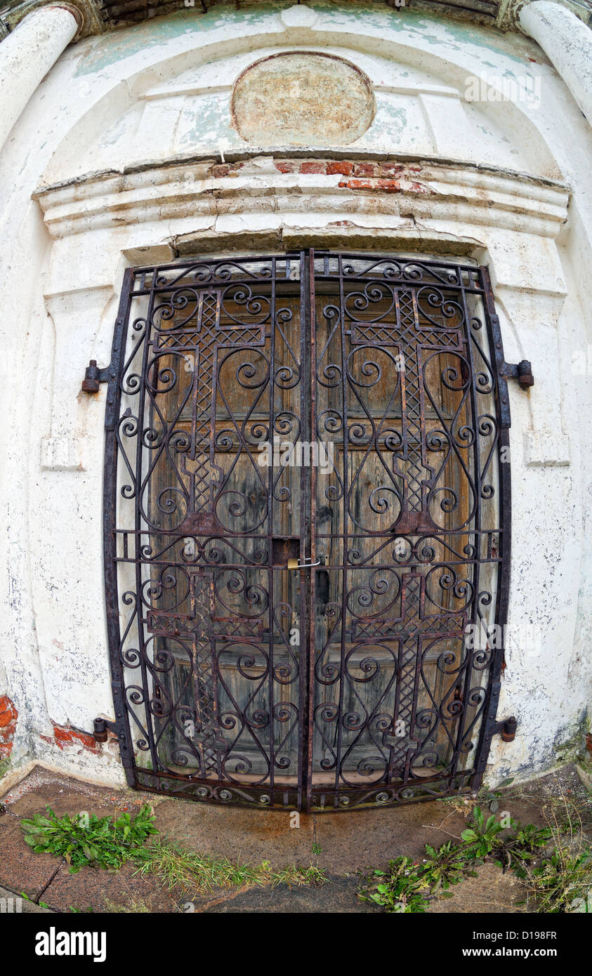 Old rusty metal gate of ancient church Stock Photo - Alamy
