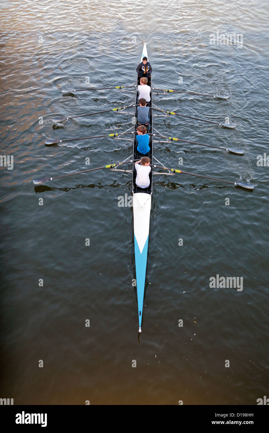 Rowing scull from above hi-res stock photography and images - Alamy