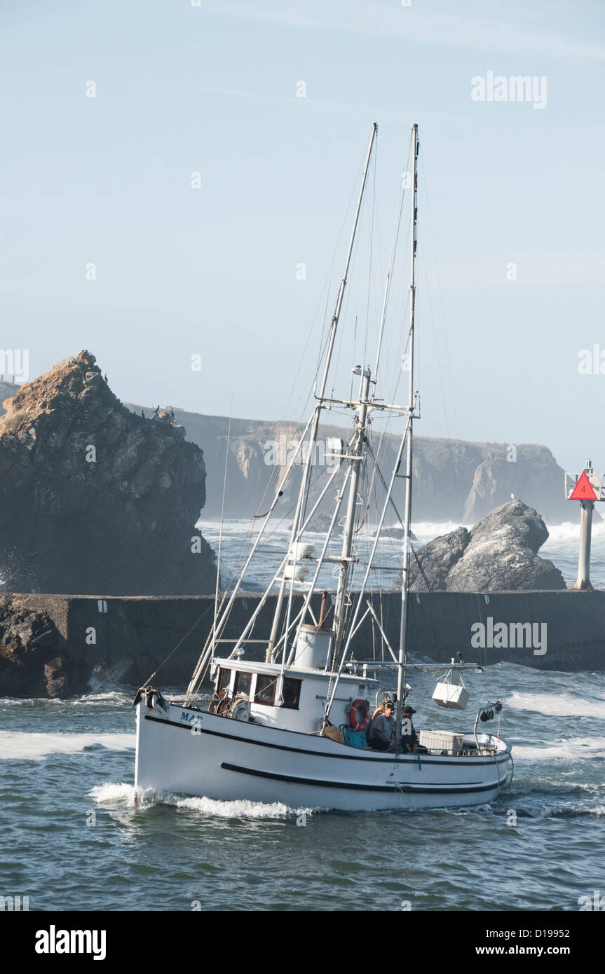 Fishing trawler breakwater hi-res stock photography and images - Alamy