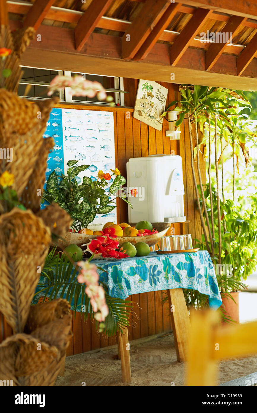 French Polynesia, Tahiti, Maupiti, Hotel Refreshments Stock Photo - Alamy