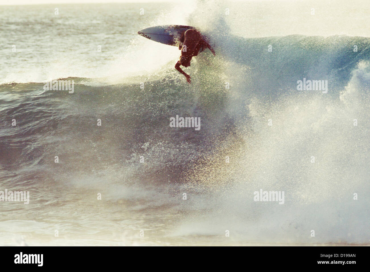 Hawaii, Oahu, North Shore, Surfer Carving Wave Stock Photo - Alamy