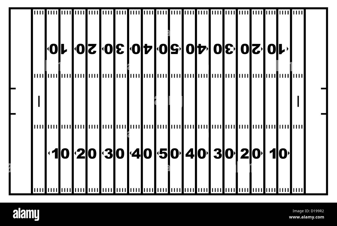 American football field Stock Photo - Alamy