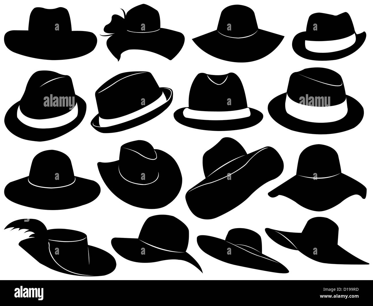 Traditional felt hat Black and White Stock Photos & Images - Alamy
