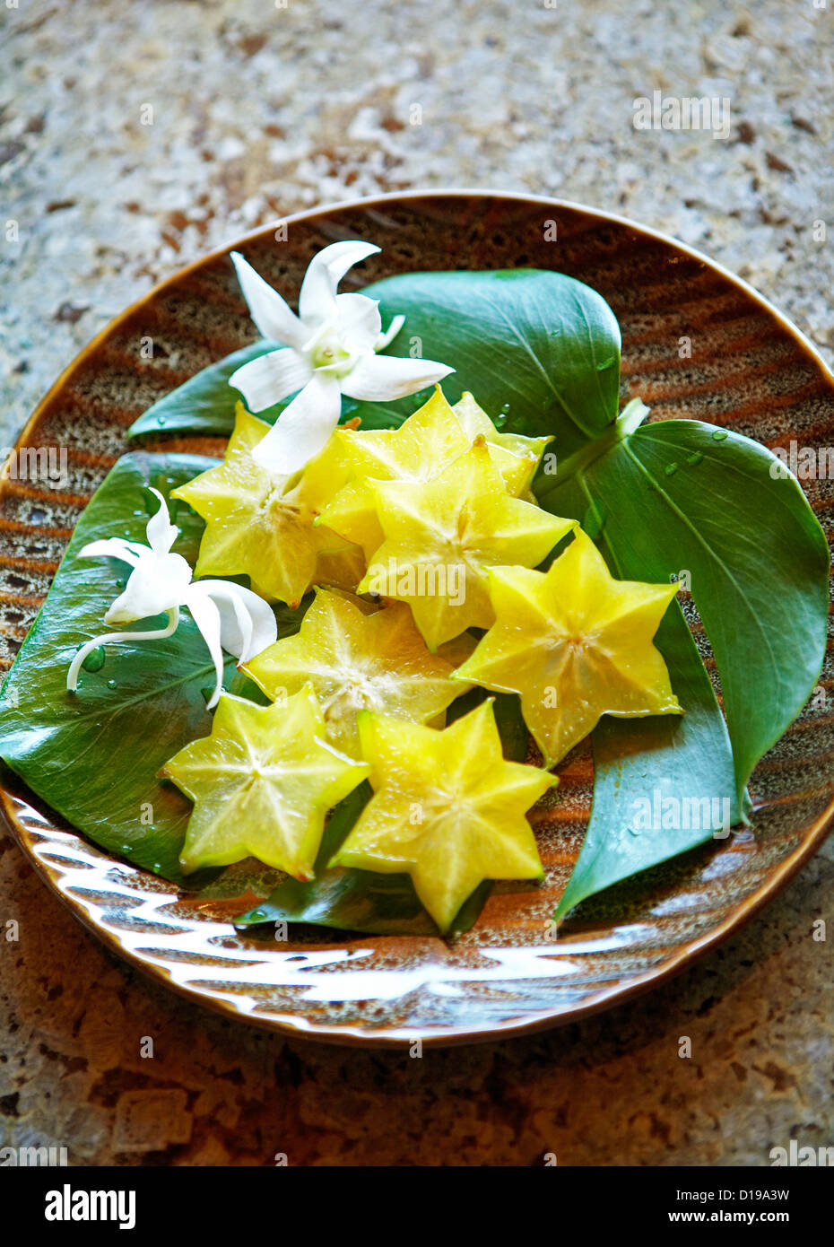 Hawaii, Oahu, Breakfast Plate, Tropical Fruit Arrangement Stock Photo ...