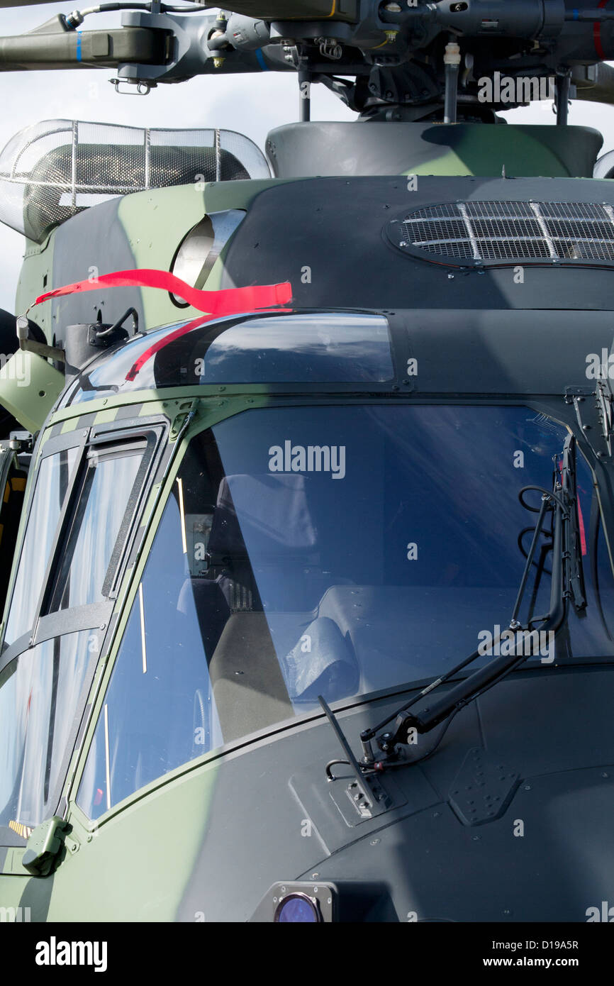 Closeup of the military helicopter cabin Stock Photo - Alamy