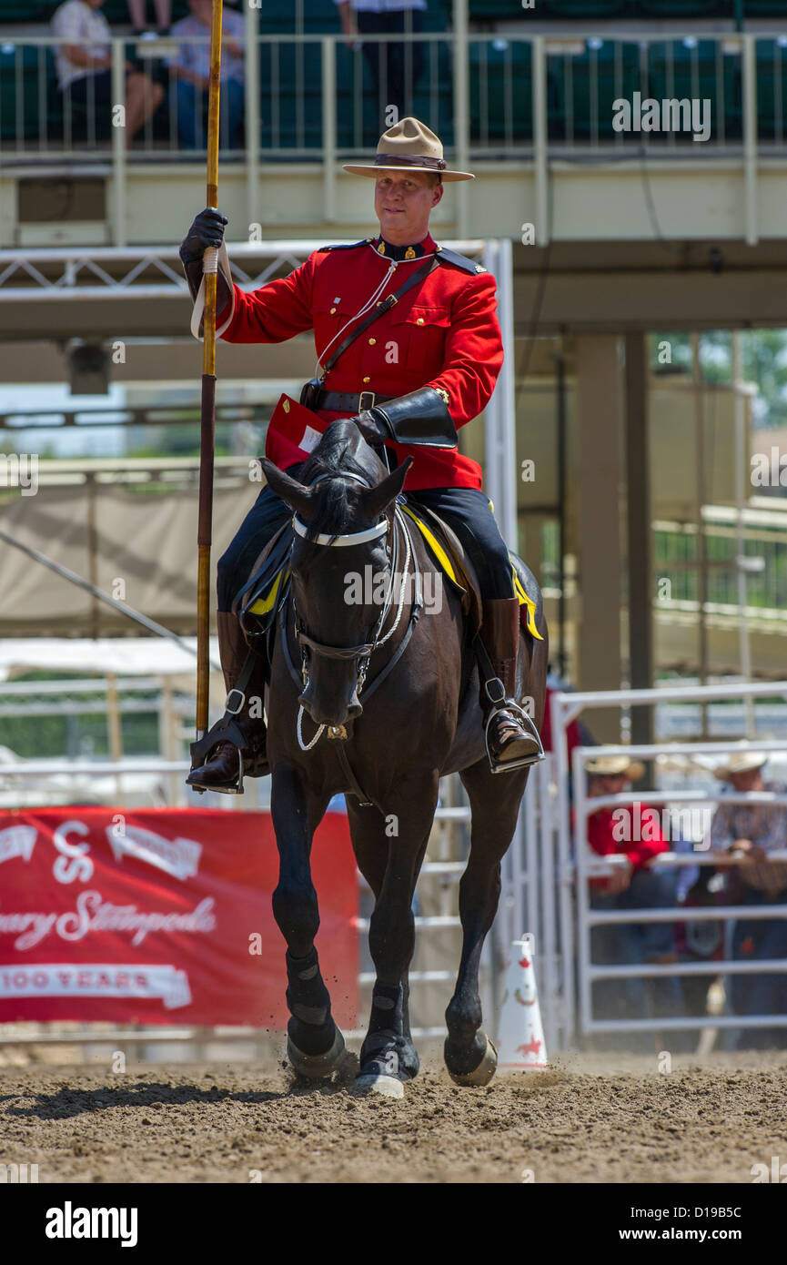 RCMP Musical Ride at the Calgary Stampede Rodeo opening ceremonies ...