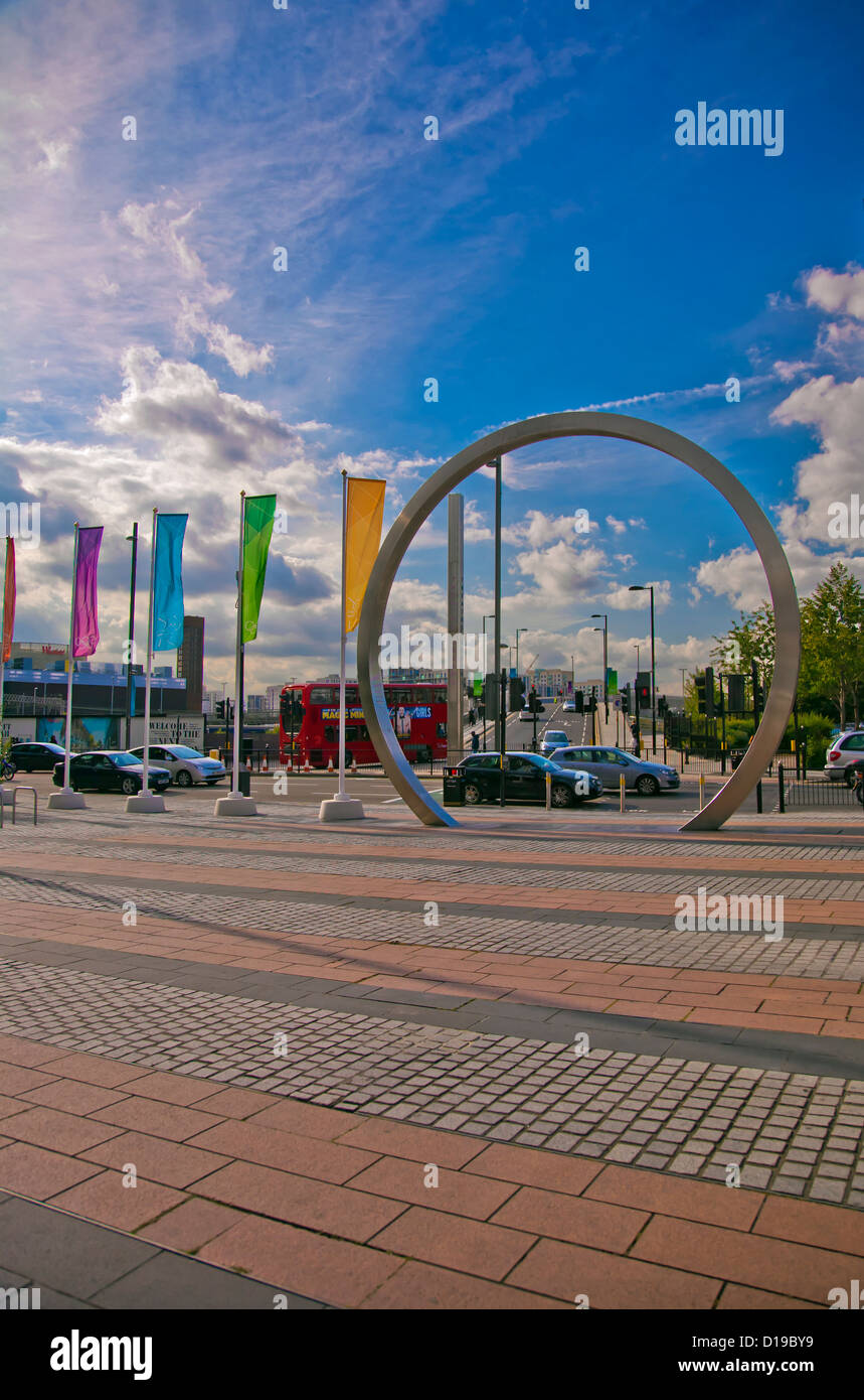 Olympic Flags in Stratford Circus, Theatre Square, Stratford, London ...