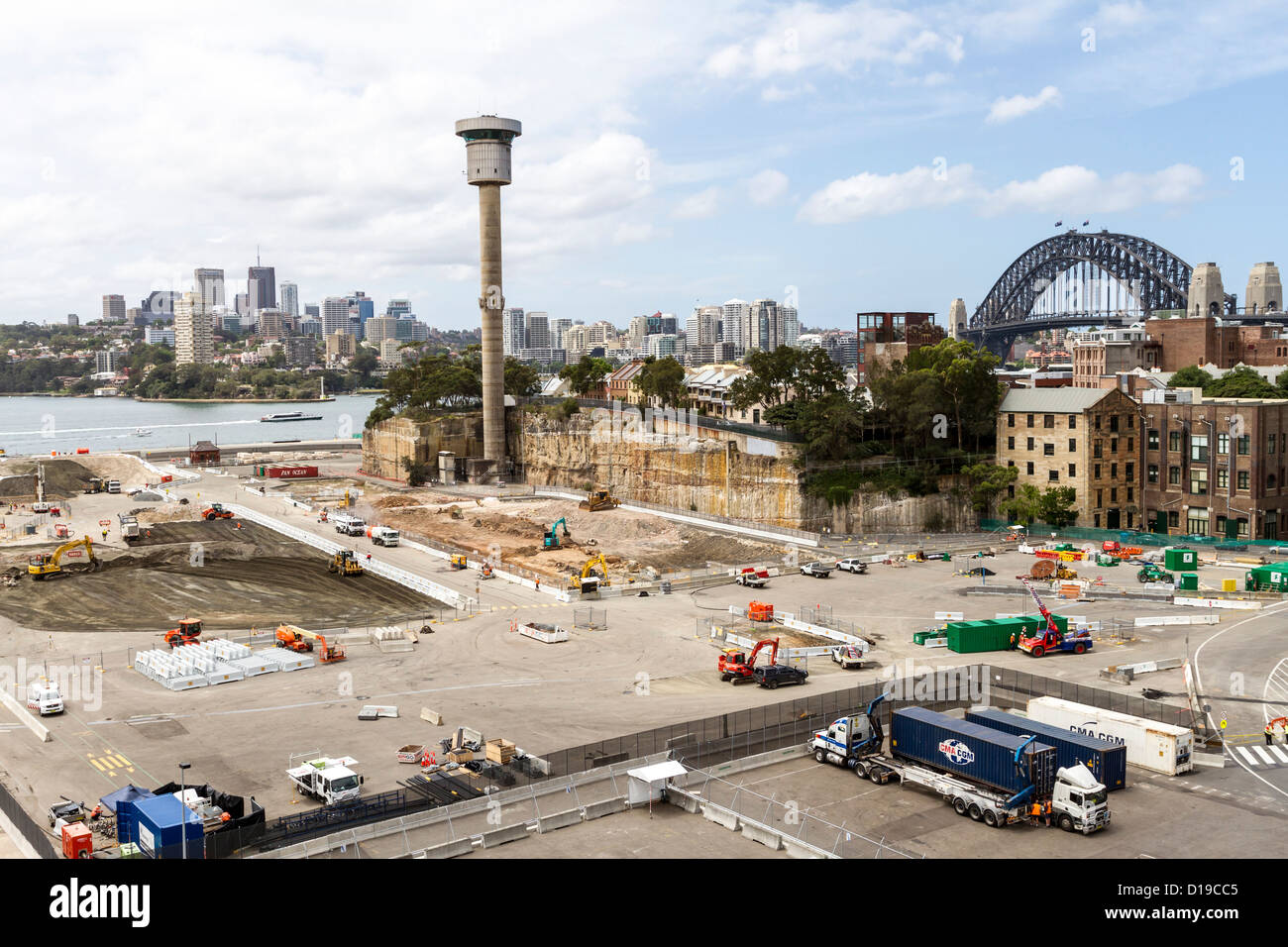 Cruise ship terminal under construction in Barangaroo Sydney Stock ...