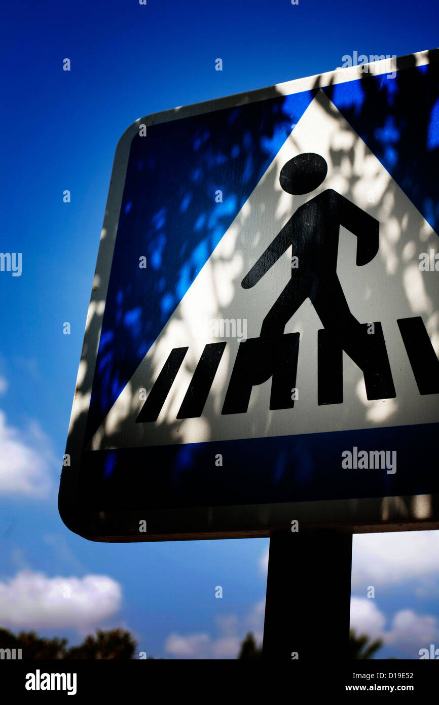 Crosswalk blue hi-res stock photography and images - Alamy