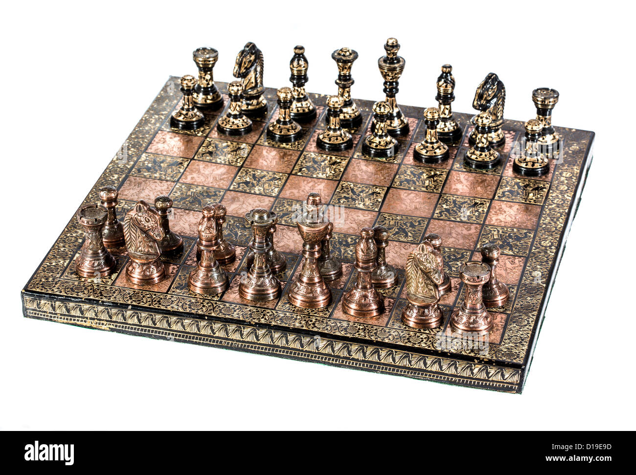 chess on a white background Stock Photo - Alamy