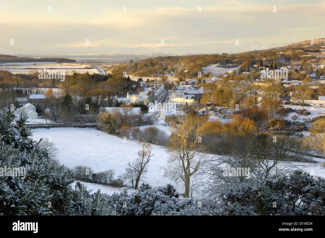 Gatehouse of Fleet in winter snow, Dumfries & Galloway, Scotland Stock ...