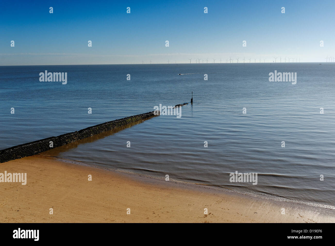 A groin / groyne at Clacton beach, Essex Stock Photo - Alamy