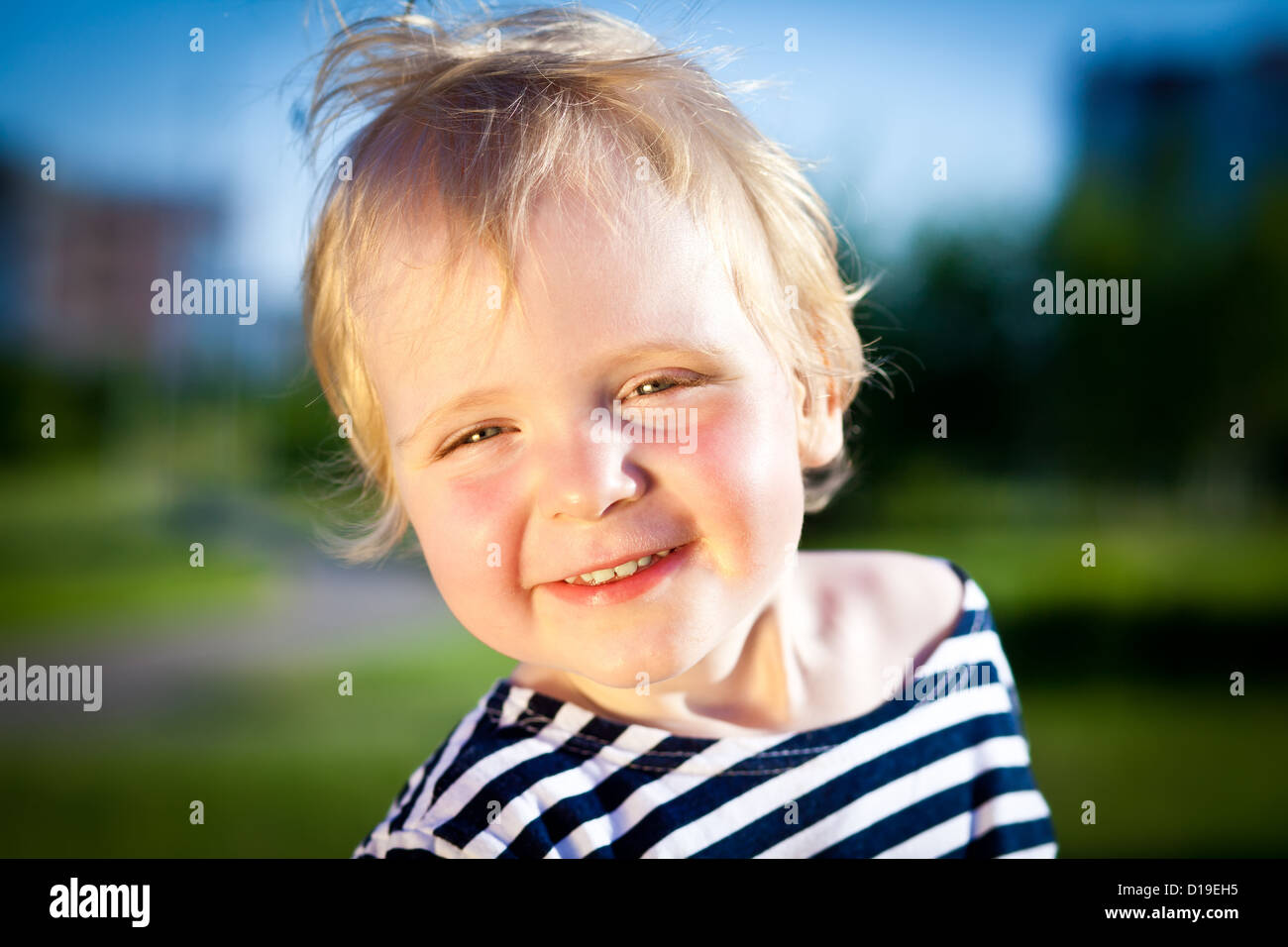 Childhood. Happy child smiles Stock Photo - Alamy