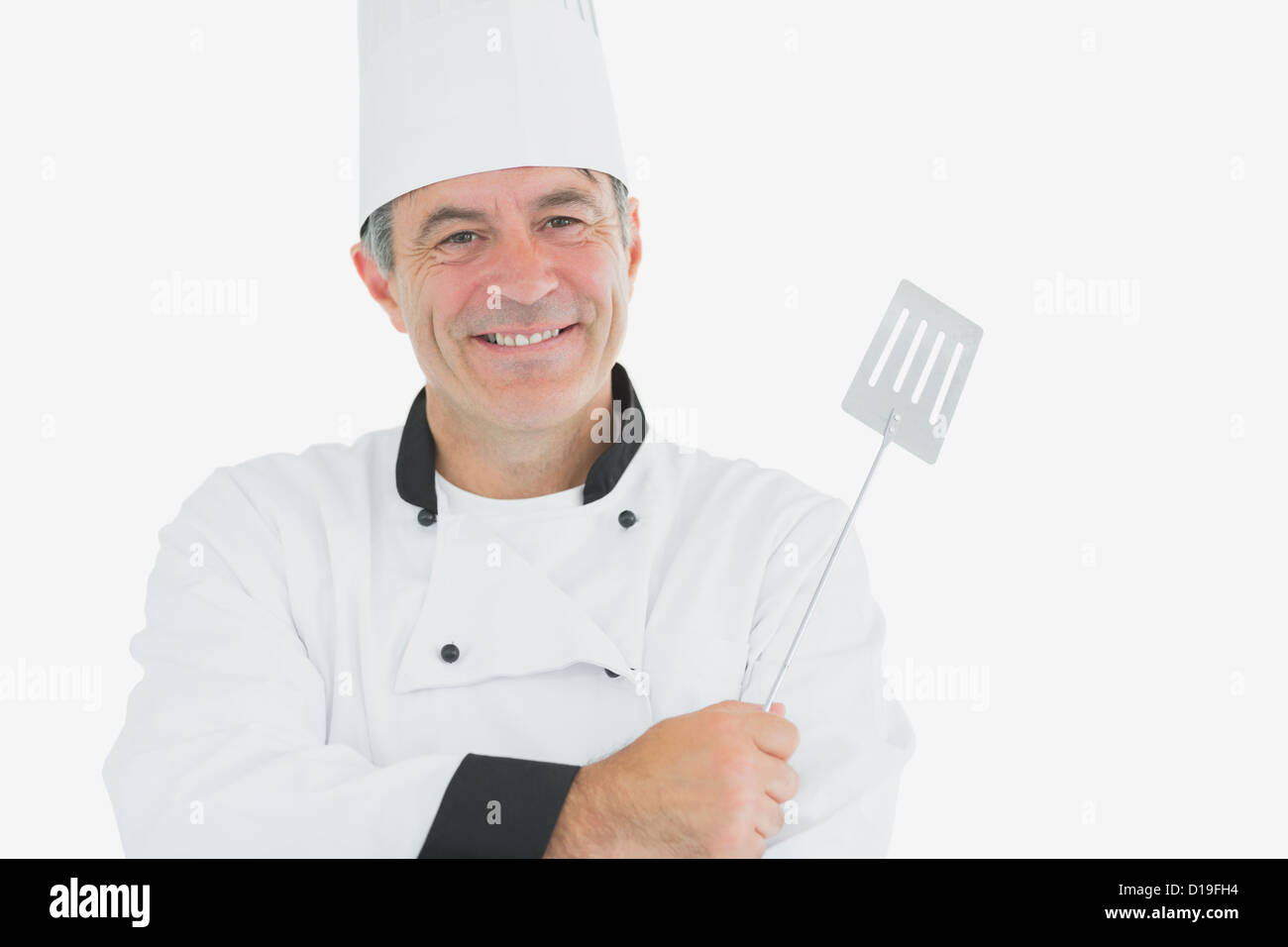 Male chef with spatula Stock Photo - Alamy