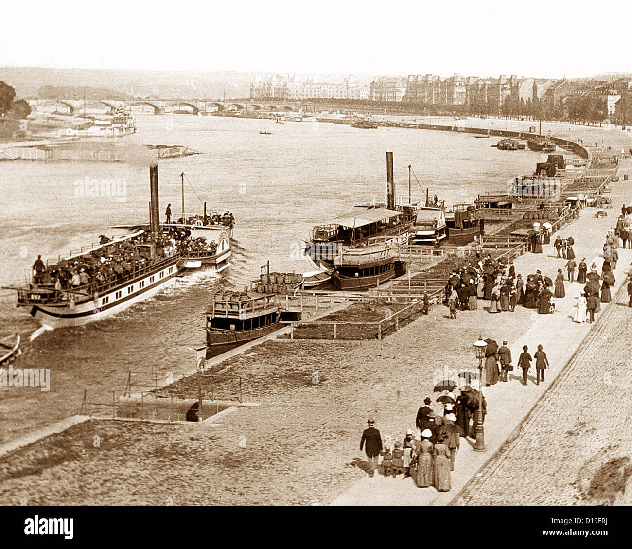 The Elbe Dresden Germany Victorian period Stock Photo - Alamy
