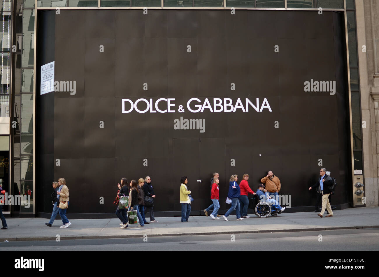 Dolce & Gabbana store under construction Stock Photo - Alamy