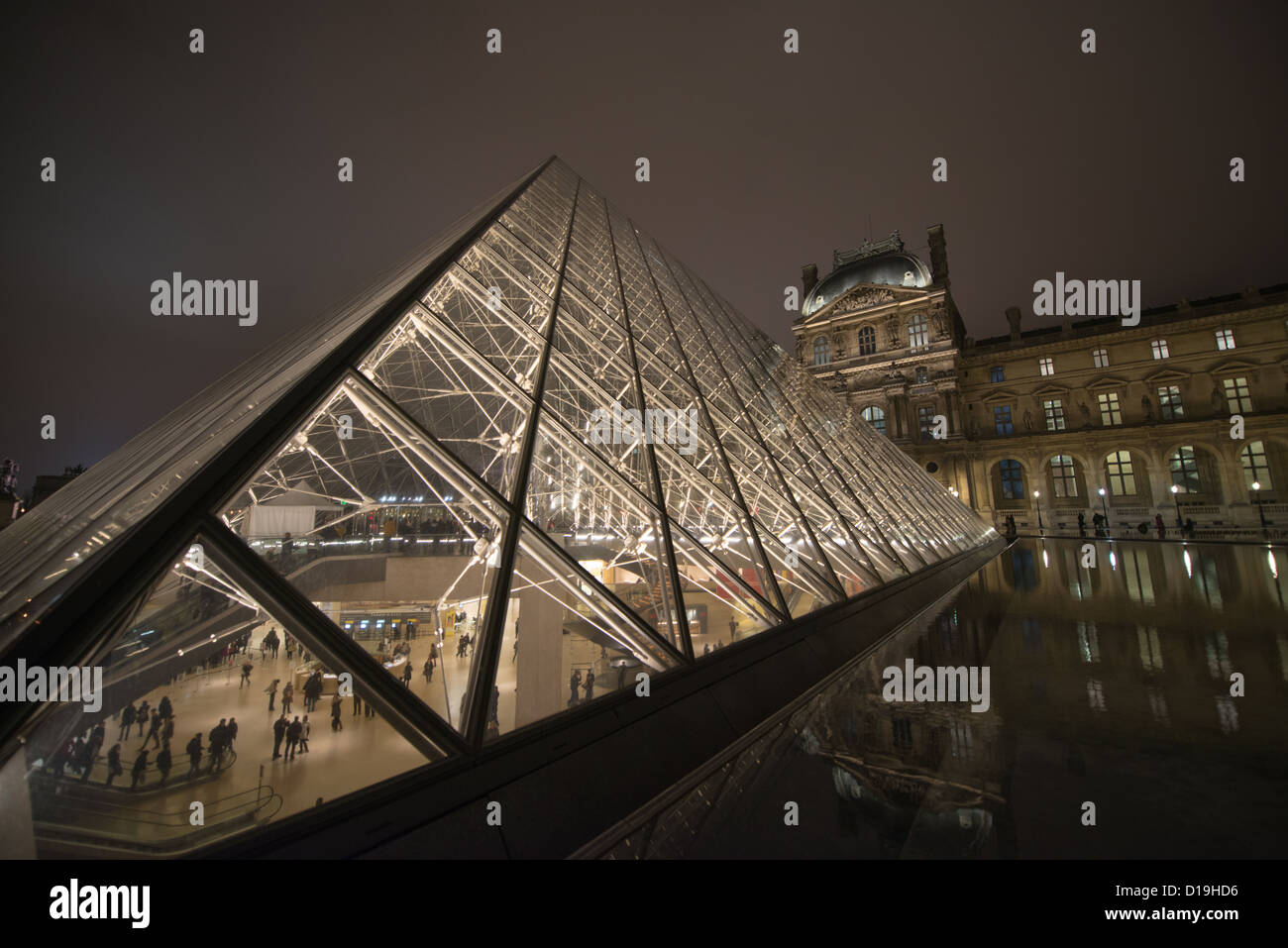 Louvre palace pyramid detail hi-res stock photography and images - Alamy