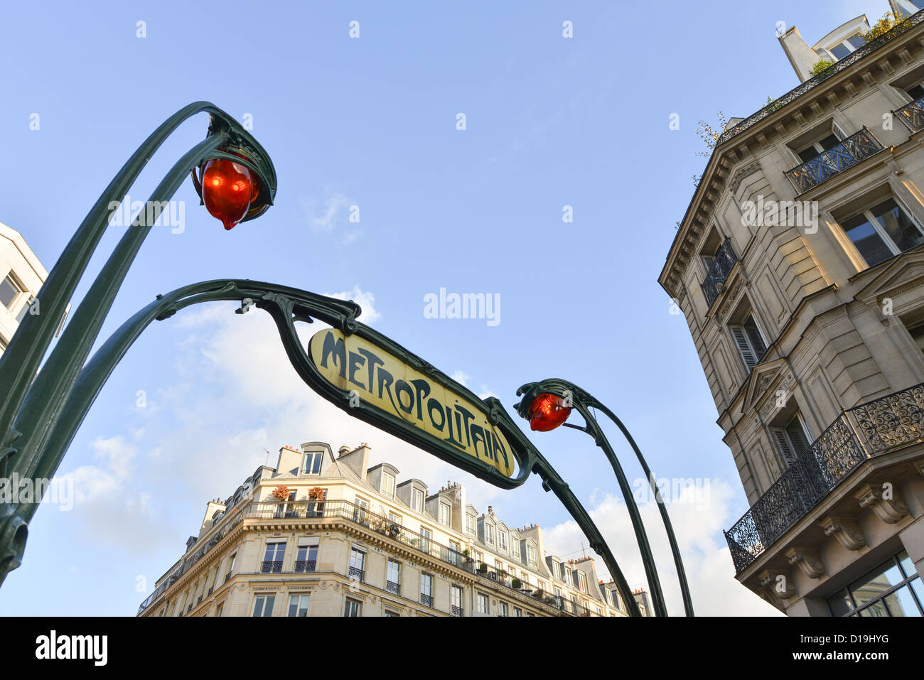 Metro station sign in Paris with beautiful background sky Stock Photo ...