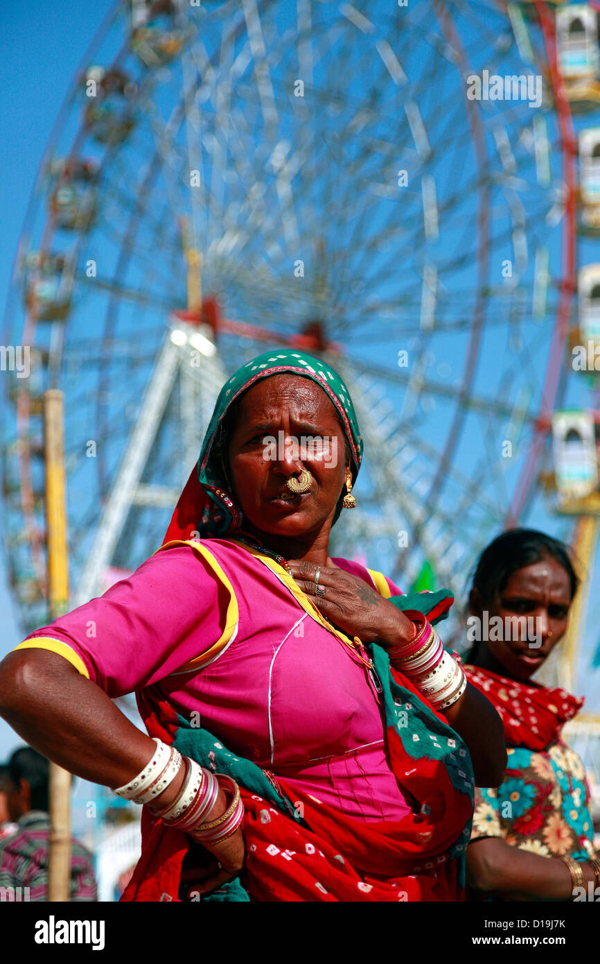 Indian woman during the Pushkar fair,India Stock Photo - Alamy